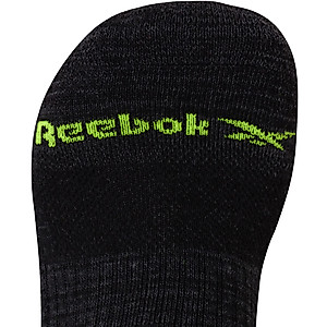 Reebok Men's Low Cut Socks - 12 Pack Performance Cushion Comfort No Show Socks - Breathable Athletic Socks for Men (6-12.5), Size 6-12.5, Black/Grey Logo