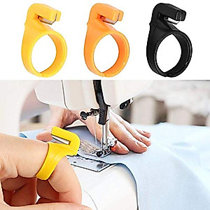 ISKYBOB Set of 9 Yarn Thread Cutter Rings Finger Blade Knife Embroidery Floss Remove Kit Plastic Cross Stitch Cutting Tools for Sewing, Knitting, Crafting