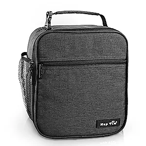 Hap Tim Insulated Lunch Box for Men, Reusable Lunch Bag for Women, Spacious Lunchbox Adult, Dark grey (18654-DG)