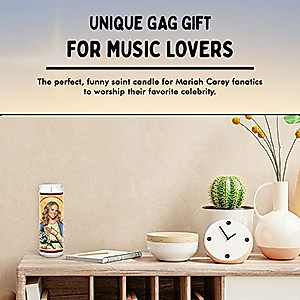 Celebrity Prayer Candle - Funny Saint Candle - 8 inch Glass Prayer Votive - 100% Handmade in USA - Novelty Celebrity Gift