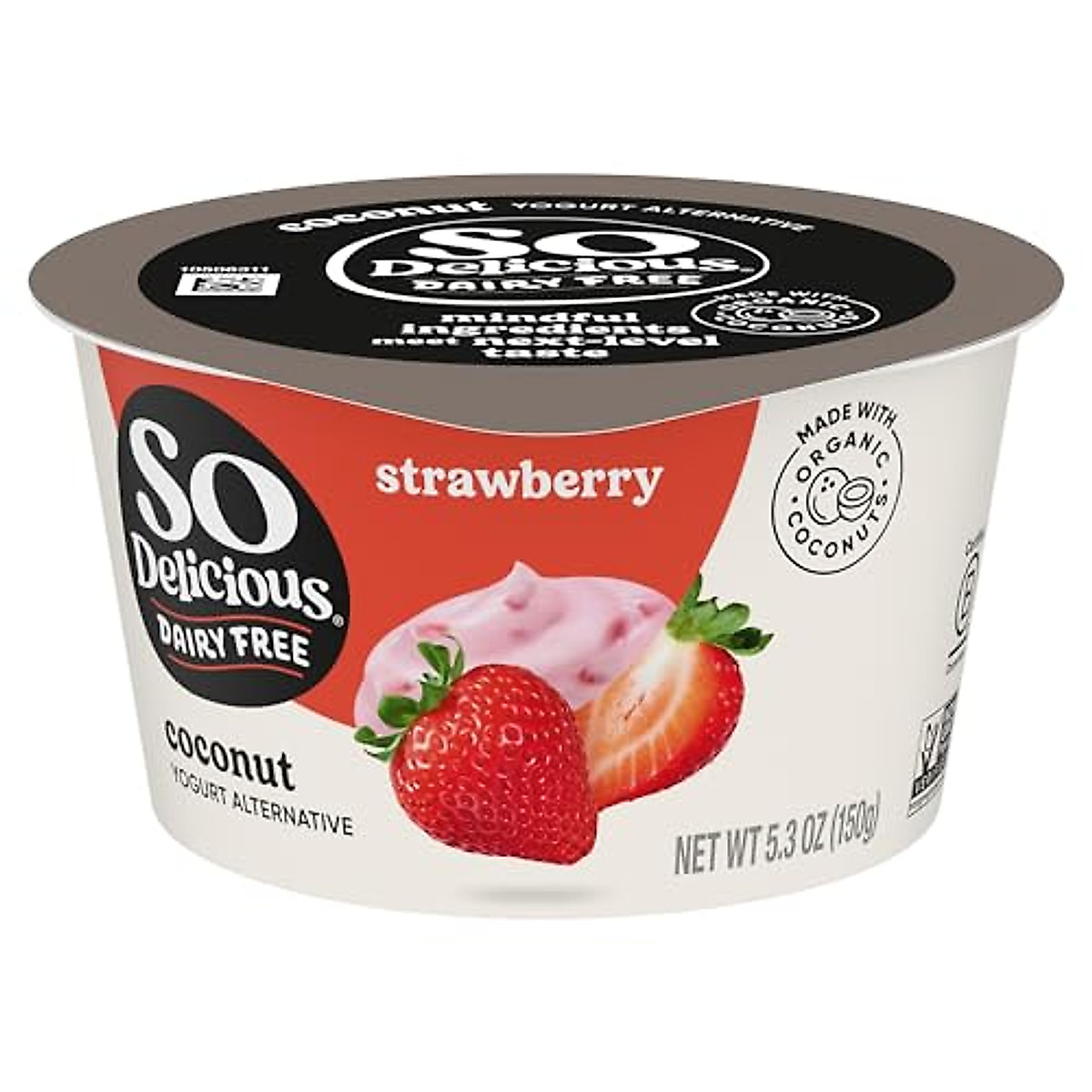 So Delicious Dairy Free Coconut Milk Yogurt Alternative, Strawberry, Vegan, Non-GMO Project Verified, 5.3 oz.