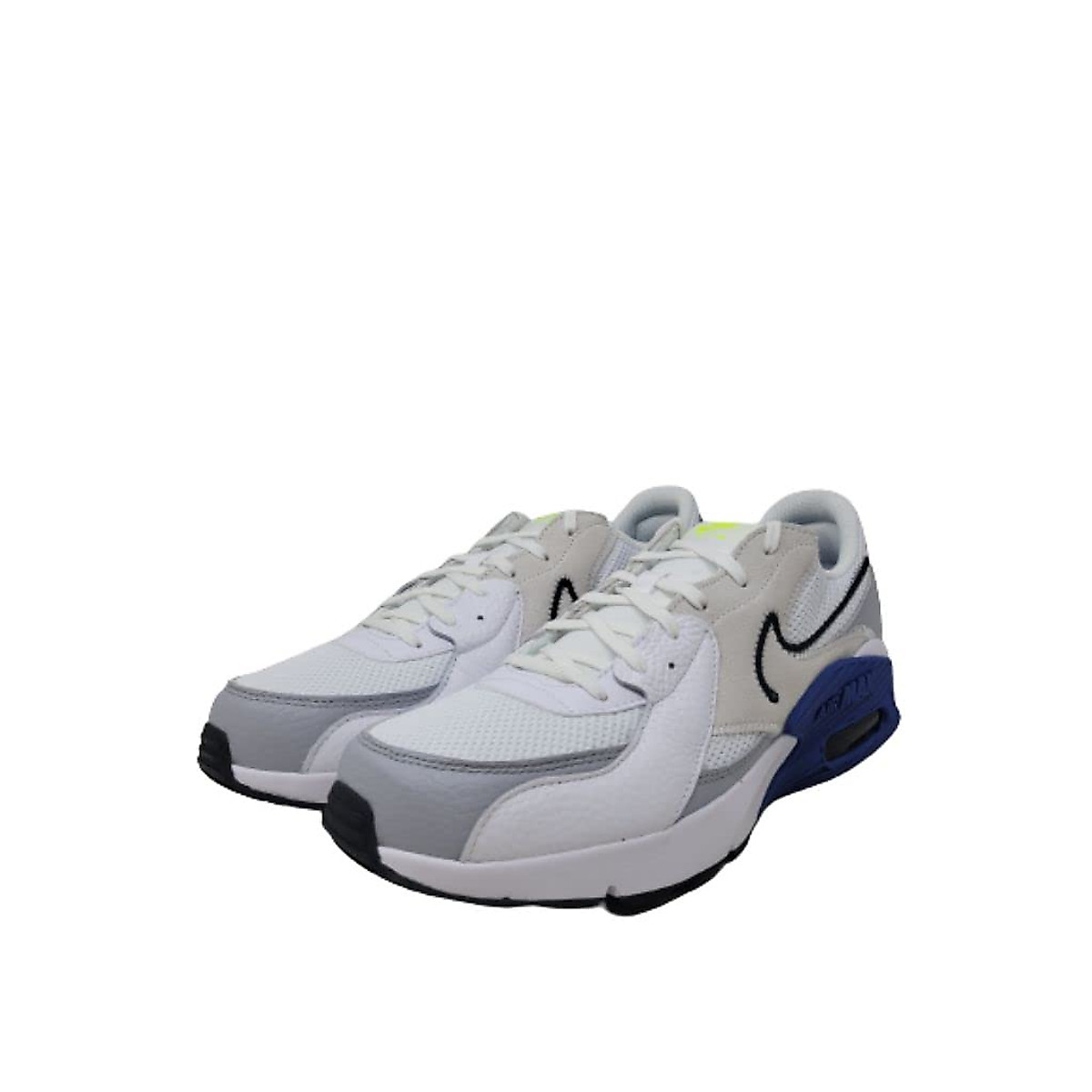 Nike Men's Air Max Excee Shoes, White/Dark Royal Blue/Lemon Ve, 10.5