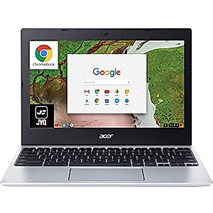 2022 Newest Acer 311 Chromebook 11.6" HD Display Laptop Computer, MediaTek 8-Core MT8183C Processor, 4GB LPDDR4X RAM, 32GB eMMC, WiFi 5, Webcam, Bluetooth, USB Type-C, Chrome OS, Silver+JVQ MP