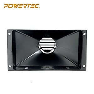 POWERTEC 70169 Mini Gulp Dust Hood Collector with 4" ID Port - ABS Plastic Fitting for Woodworking Dust Collection Hose