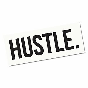 Hustle Sticker Decal Compatible with iPad MacBook Pro Air 13" 15" 17" Keyboard Keypad Mousepad Trackpad Laptop Retro Vintage Motivational Text Quote Laptop Inspirational Sticker Hustler