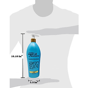 OGX Renewing Moroccan Argan Oil Shampoo and Conditioner Pump Bottle Salon Size Set (2 x 25.4 Oz)