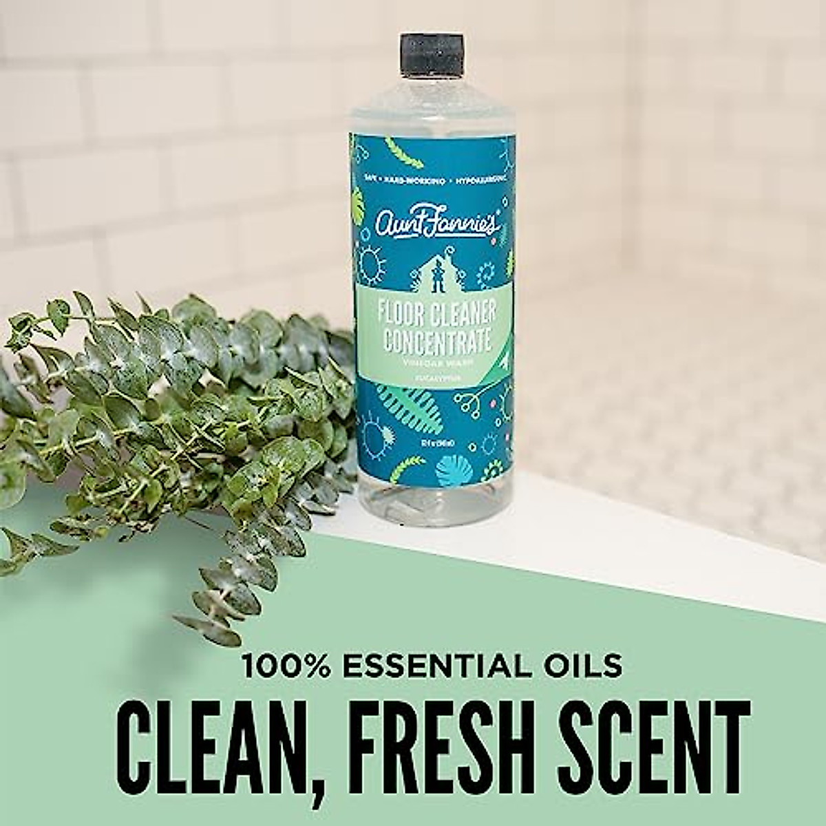 Aunt Fannie's Ultra Concentrated Floor Cleaner Vinegar Wash, Multi-Surface Floor Cleaner For Mopping, Eucalyptus Scent, 32 oz. (Pack of 1)