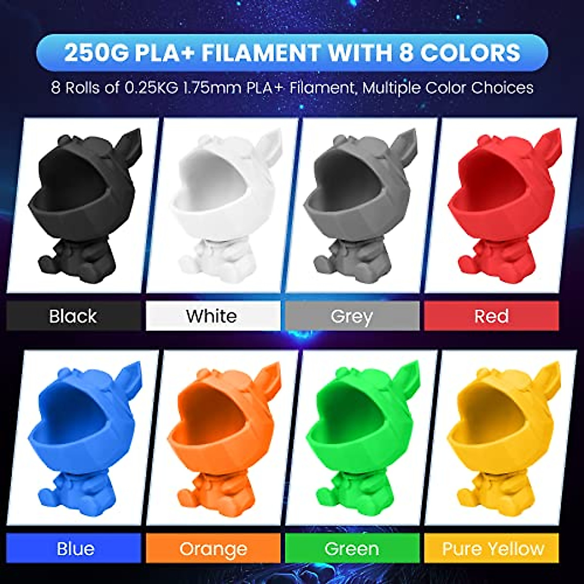SUNLU 3D Printer Filament Bundle, SUNLU PLAMETA & PLA+ Filament 1.75mm, 100% Neatly Wound PLAMETA 2KG+PLA Plus 2KG, 0.25kg Spool, 16 Packs