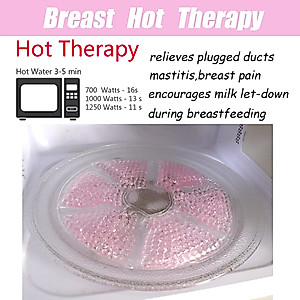 Breast Therapy Ice Packs, Hot and Cold Breast Pads, Breastfeeding Essentials Large Gel Bead Packs for Moms