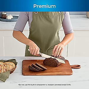 Ninja K62014 Foodi NeverDull Premium 14-Piece German Stainless Steel Knife System with Built-in Sharpener, Stainless Steel/Black