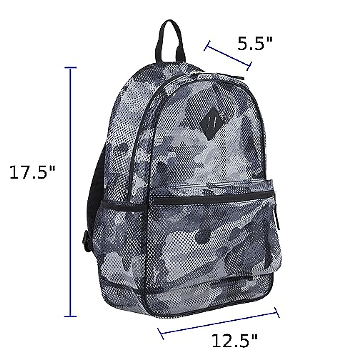 Eastsport Mesh Backpack, Gray Camo/Black