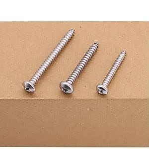 #14 x 1-1/4" Pan Head Phillps Drive Self Tapping Screws, 304 Stainless Steel, Round Head Wood Screws, Sheet Metal Tek Screws, 30 PCS