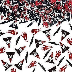 200Pcs Horror Movie Party Confetti Decorations Horror Birthday Table Decorations Halloween Confetti Halloween Baby Shower Decorations