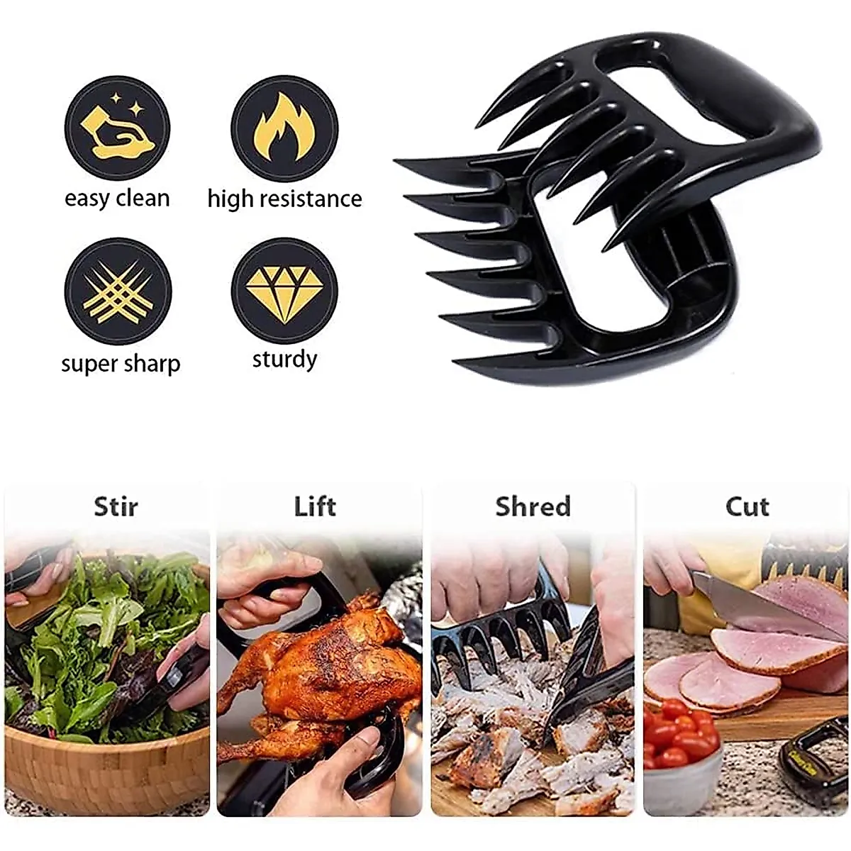 Meat Claws for Shredding, Meat Shredder Tool, Shredding Claws, Chicken Shredder Tool, Bear Claws, BBQ Claws for Shredding Meat, Best Meat Shredder Claws, Pulled Pork Claws, Stocking Stuffers for Men