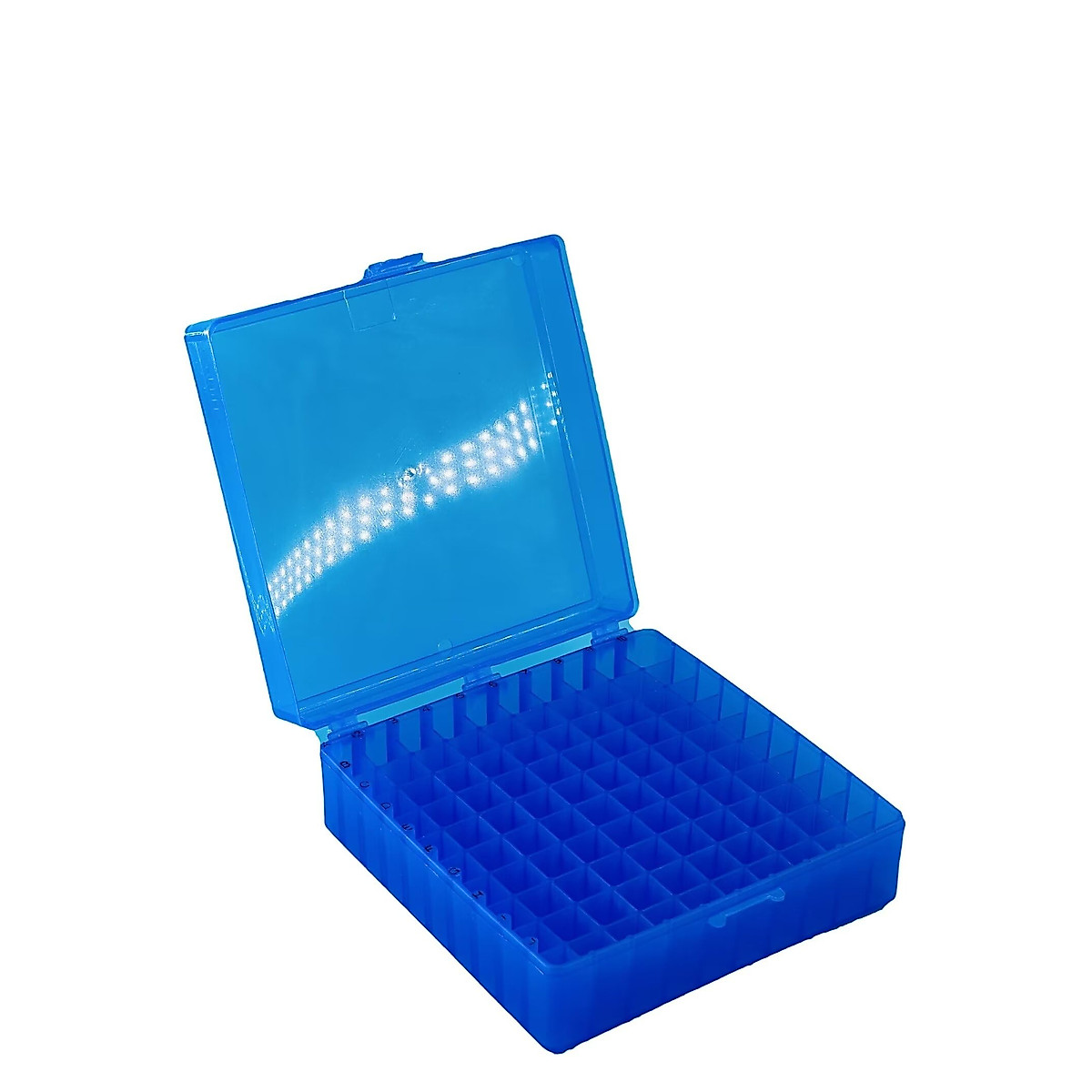 LUERFLEX 100 Well Cryobox Micro Centrifuge Tube Cryogenic Storage Box with Associated Color Lids Pack of 5