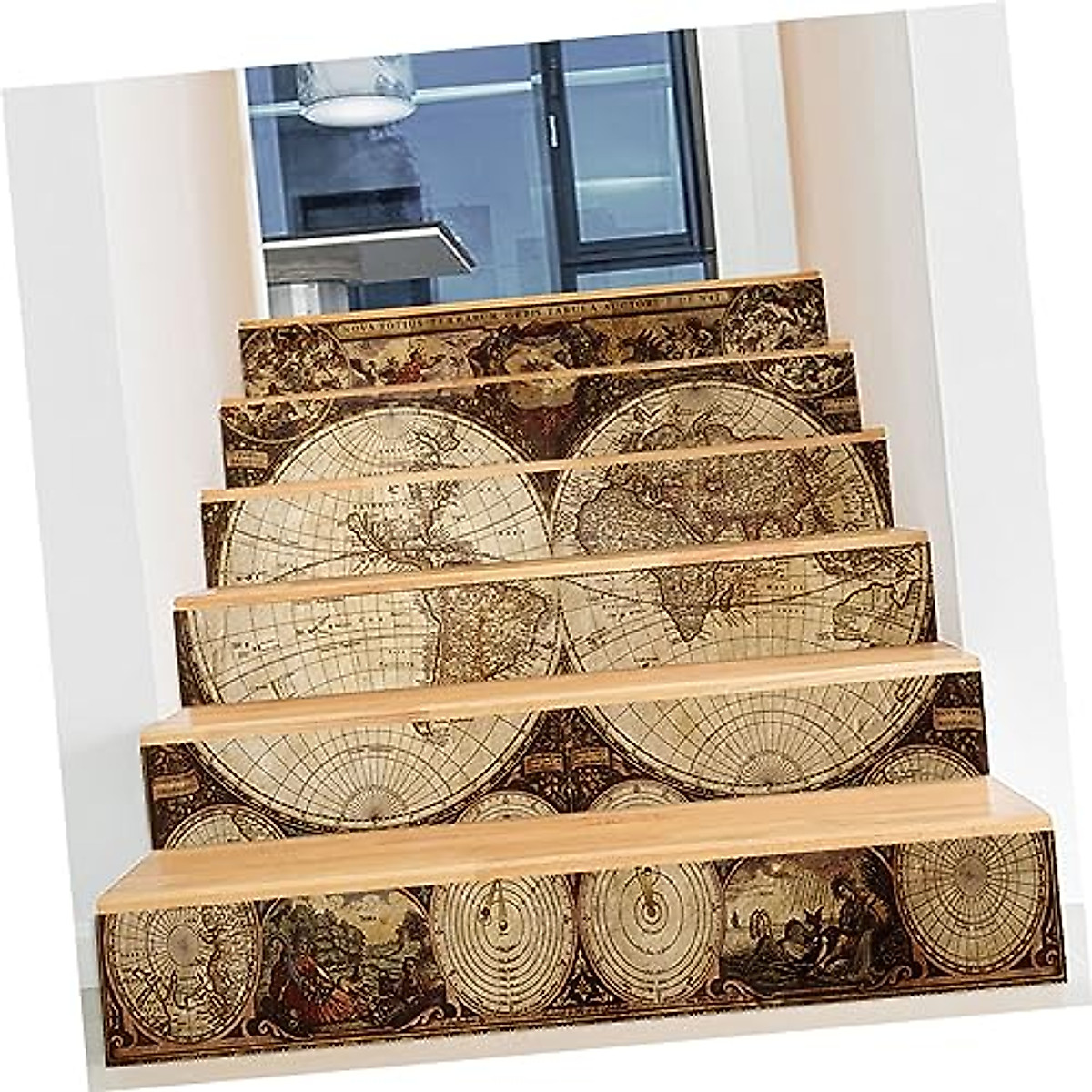 DOITOOL Thicken Stairs Stickers Stairs Decals Staircase Decals Stair Stickers Decorate Decorative Paintings Digital PVC Stair Decor Staircase Stickers Staircase Wall Decor