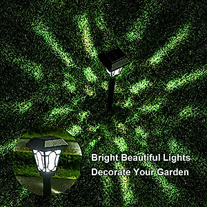 LAMTREE 12 Pack Solar Lights Outdoor Waterproof, 3 Lumens Cool White Led with Cute Pattern, for Pathway,Path, Patio, Yard, Driveway, Walkway, Lawn and Garden