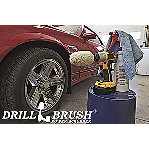 Drill Brush - Soft - Cotton - Cone - Buffer Polisher - Car Buffer - Buffing Wheel - Polisher - Metal - Chrome - Stainless Steel - Aluminum - Titanium - Glass - Wood - Buffer - Wheels - Rims - Engine