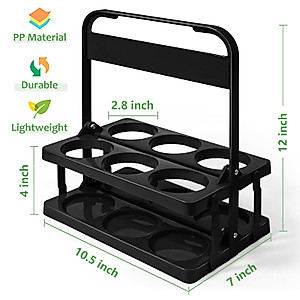 Kevenal Portable Spray Can Holder, Paint Bottle Organizer for Garage & Home, 6 Holes Spray Bottle Storage Rack, Spray Bottle Organizer - Black