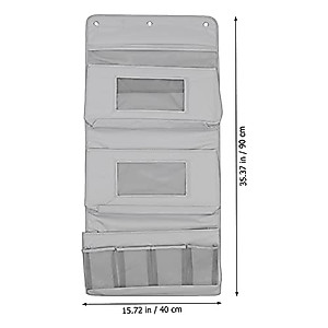 Cabilock Over The Door Storage Pockets Wall Hanging Storage Bag Organizer Premium Fabric Pouches for Living Room Bedroom Bathroom (Size L)