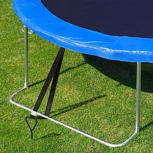 Heavy Duty Trampoline Stakes Anchors High Wind,Galvanized Steel Trampoline Anchors Kit for 15ft,14ft,12ft,10ftTrampoline,15.8inch Ground Anchors Trampoline Accessories