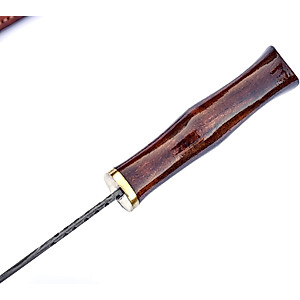 GLORIUS CRAFT Handmade Damascus Hunting Knife with Leather Sheath - Ideal for Skinning, Camping, Outdoor -Fixed Blade Bushcraft Knife with Walnut Wood Handle - Predator Hunter,