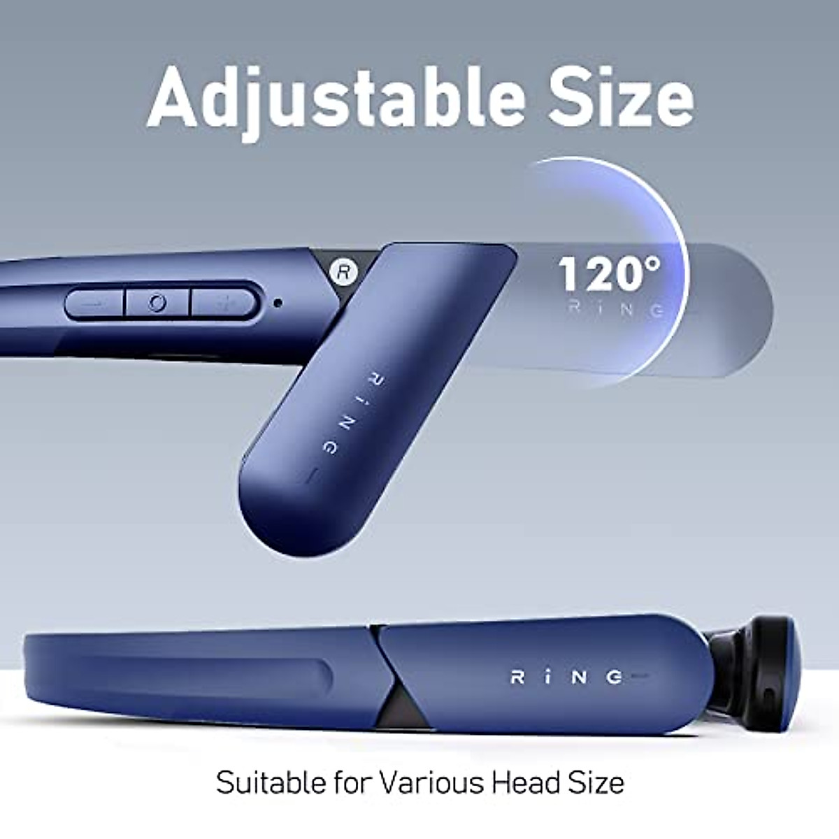 Mu6 Bone Conduction Headphones Replacement Open Ear Headphones Bluetooth with Microphone, Sweat Resistant Sports Headphones, 9+ Hours Playtime Headset for Music/Gaming/Running/Working