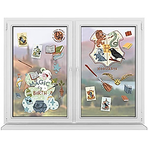 Conquest Journals Harry Potter Magic by Birth Window Clings, Over 30 Individual Window Clings to Celebrate Your Little Keeper, Reusable, No Residue