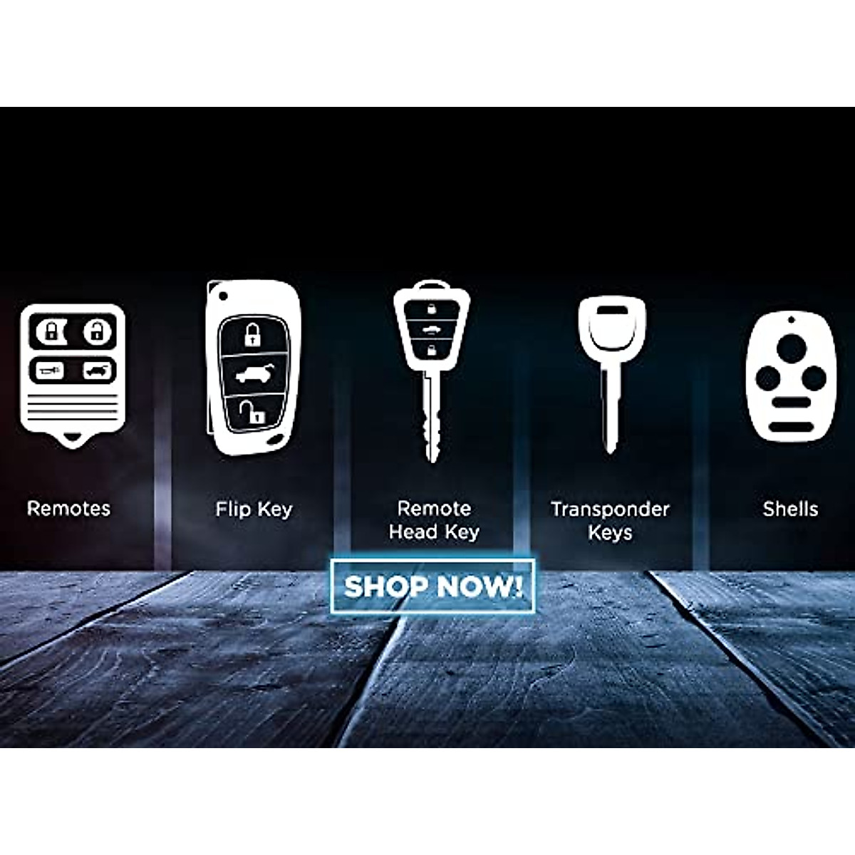 KeylessOption Keyless Entry Remote Control Fob Uncut Blank Car Ignition Key For CWTWB1U345, GQ43VT11T, H92