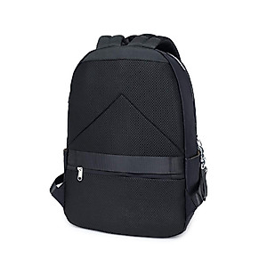 Acmebon Girl College Backpack Classic Solid Color Backpack Simple Casual Bag Black