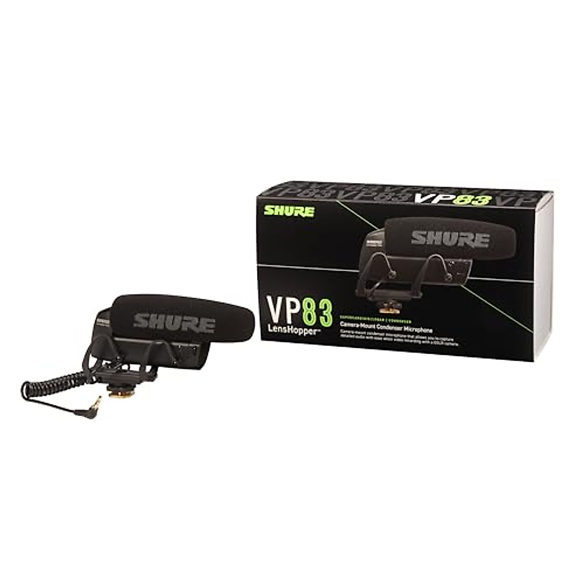 Shure VP83 LensHopper Camera-Mounted Condenser Shotgun Microphone for use with DSLR Cameras and HD Camcorders - Capture Detailed, High Definition Audio with Full Low-end Response