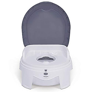 Delta Children PerfectSize Potty - Made with Eco-Friendly Recycled Ocean Material, White/Grey