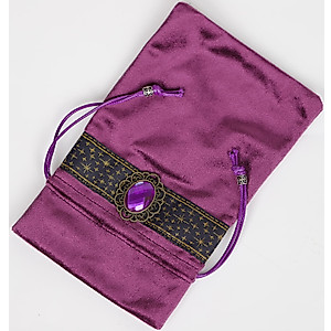 DOARLUO Tarot Bag Pouch Dice,Rune or Card Gift Bag,Drawstring Storage Bucket Bag 5" x 8" (Purple)
