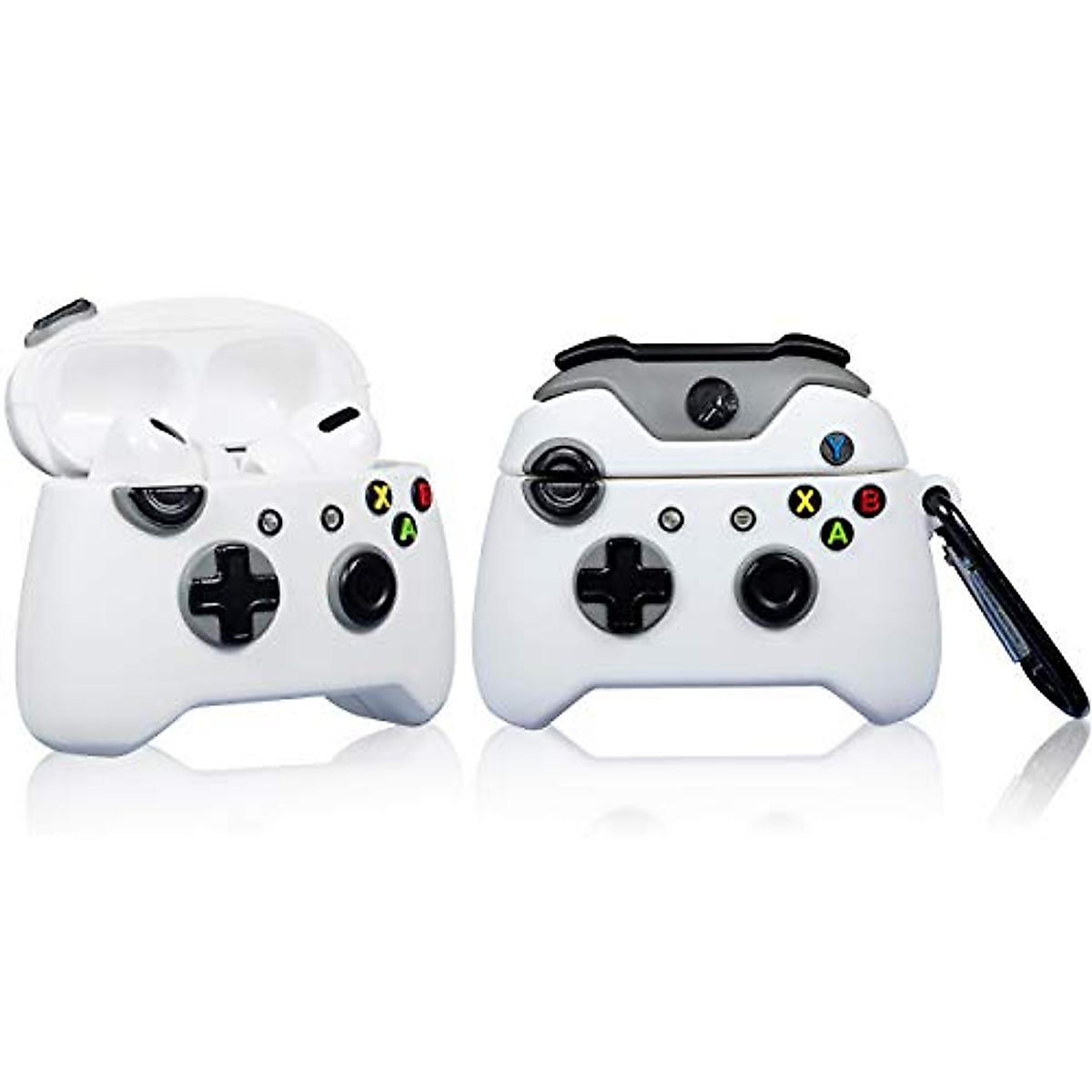 Oqplog for Airpod Pro 2019/Pro 2 Gen 2022 for AirPods Case 3D Cute Fun Cartoon Funny Character Air Pods Pro Cover for Men Girls Teen Boys Unique Kawaii Trendy Soft Silicone Cases – White Controller