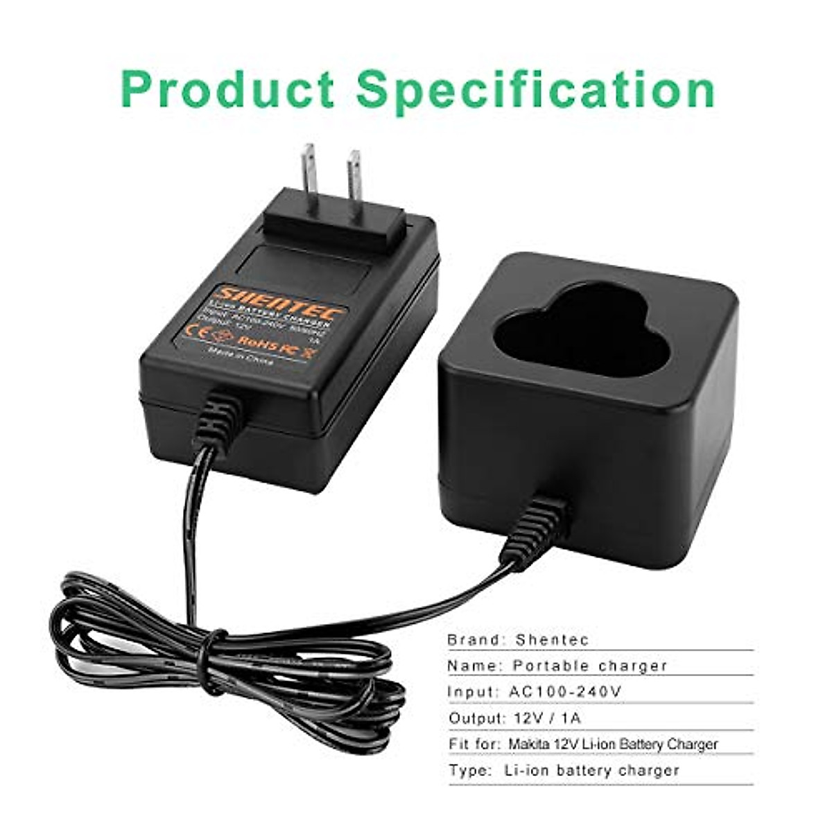 Shentec 2 Pack 10.8V 3.0Ah Li-ion Battery Compatible with Makita BL1013 Makita BL1014 194550-6 194551-4 195332-9 (Battery Charger Include)