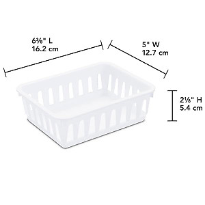 Sterilite 16058024 Mini Storage Tray, White