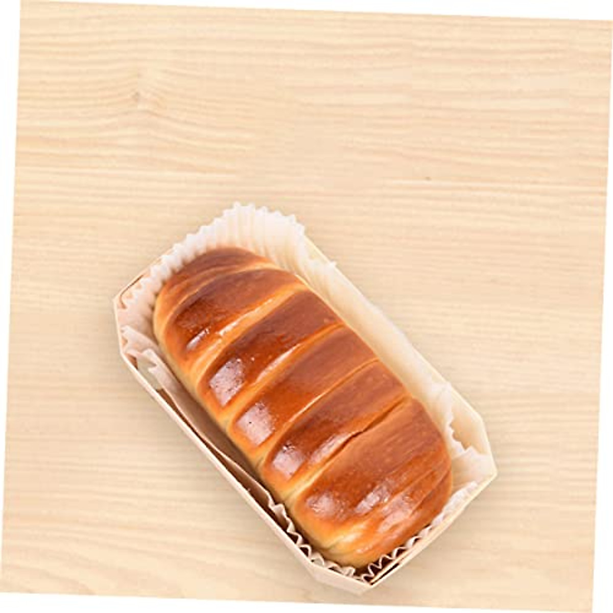 Cabilock 10pcs Wooden Toast Box Toaster Oven Pan Disposable Baking Pan Donut Mold Paper Bread Pan Baking Dishes for Oven Wood Loaf Pan Practical Toast Trays Non-stick Toast Plates Rectangle