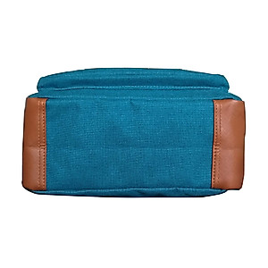 LIZAIDA MENENDEZ Unisex Vintage Laptop Backpack for Women Men,Laptop Bag Teens,School College With USB Charging Port, 2-(deep Teal)