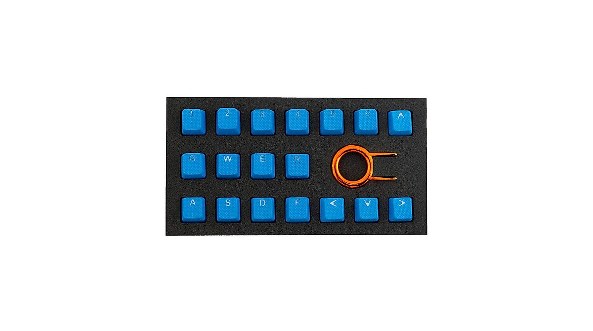 Rubber Gaming Backlit Keycaps Set for Cherry MX Keyboards - Sky Blue