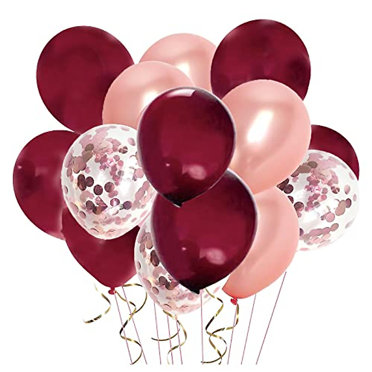 40th Birthday Decorations for Women Fall Burgundy Rose Gold 40th Birthday Party Supplies Polka Dot Fans 40th Birthday Balloons Burgundy Rose Gold 40 Birthday Decorations Fall