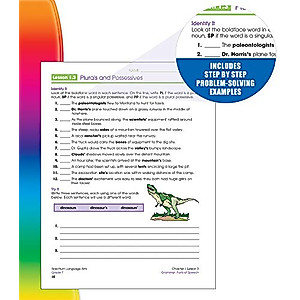 Spectrum Grade 7 Language Arts Workbooks, Ages 12 to 13, Language Arts Grade 7, Vocabulary, Sentence Types, Parts of Speech, Writing Practice, and Grammar Workbook - 160 Pages