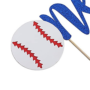 Baseball 1st Birthday Banner-1st Birthday Crown, Baseball Theme High Chair Banner, Cake Flag, All-Star Birthday, Our Little All-Star, Baseball 1st Birthday Decoration (Baseball Cake Topper)