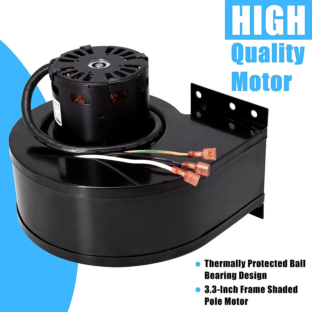 Replacement Convection Distribution Blower for Harman P68 P43 P61 P38 P61A PC45 PP38 & Advance & Accentra 52i & Absolute 63 Pellet Stoves, Harman DVC-500 DVC500 Coal Stove, 3-21-33647 3-21-22647