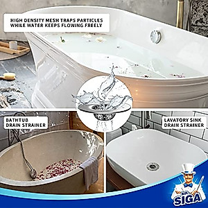 MR.SIGA Bathroom Sink Strainer, Utility, Slop, Bathtub Lavatory Sink Drain Strainer Hair Catcher, Stainless Steel Shower Drain Strainer, 3 Pack