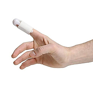 Dukal Finger Guards. Pack of 12 Plastic Finger Guards for Professionals and Patients. Large Size. for Fingers and Toes. Full Length. Disposable Medical Supplies.