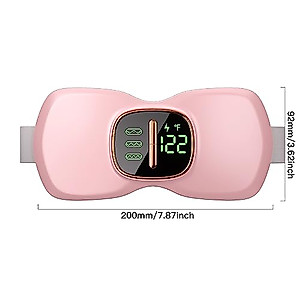 Portable Cordless Heating Pad, NUAKENE Fast Heating Pads for Cramps Belly with 3 Heat Levels and 3 Massage Modes Rechargeable Menstrual Heating Pad, Ideal Gifts for Women and Girl, Pink