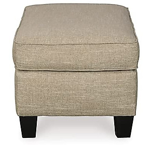 Signature Design by Ashley Almanza Traditional Rectangular Oversized Accent Ottoman, Beige