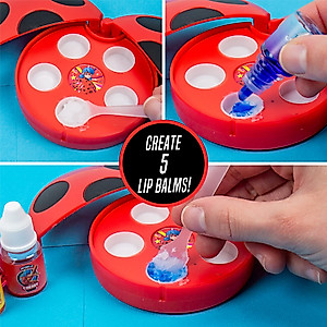 Miraculous Color-Changing Lip Balm Maker, Make Your Own Ladybug Lip Gloss Kit, Travel-Friendly Lip Balm Palette Great for Miraculous Parties & Group Activities, Perfect for Kids Ages 6, 7, 8, 9, 10