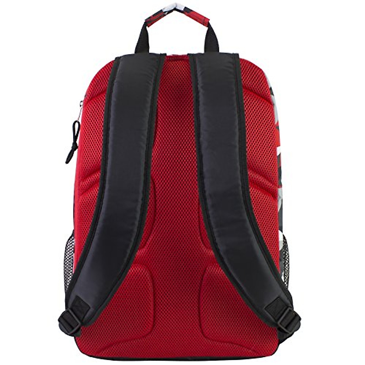 FUEL Top Load Sport Unisex Hiking Camping Carry On Luggage Backpack Bag, for Work, Outdoors, Gym, Red Geo