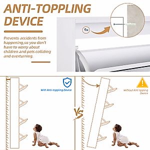 Shoe Storage Cabinet for Entryway Slim, White Wood Shoe Rack Organizer with 4 Flip Mirror Drawers, Freestanding Modern Narrow Shoes Storage Cabinet, Apartment, Living Room